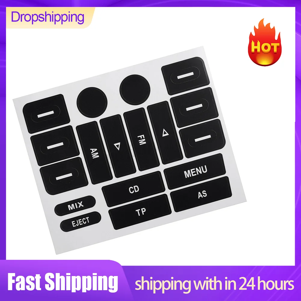 Radio Button Repair Sticker Decals Car FM Radio Button Repair Decals ...
