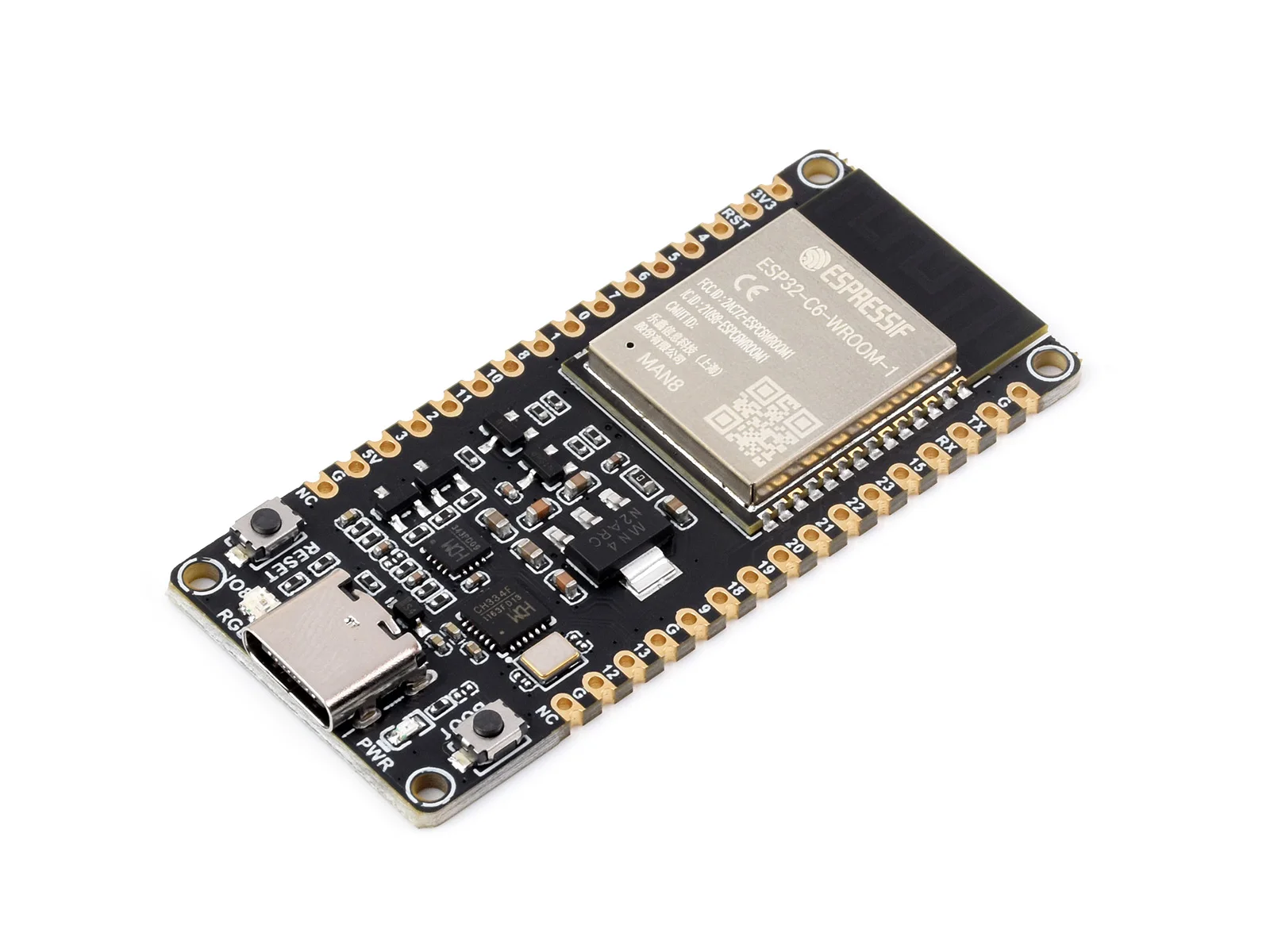Generic Waveshare Esp32-C6 Microcontroller Wifi 6 Development Board 160mhz Single-Core Processor ...