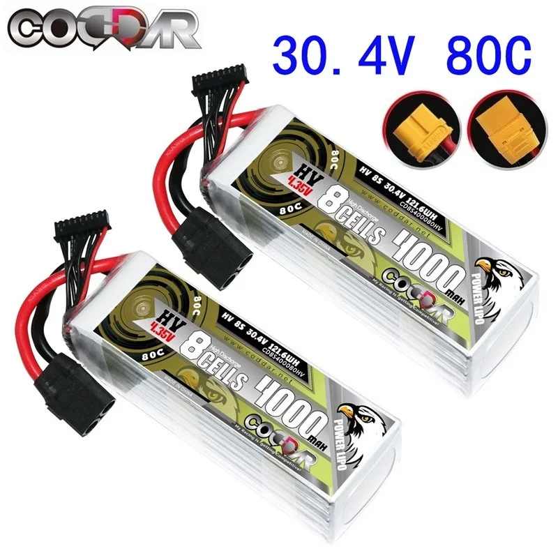 CODDAR-4000mAh-8S-80C-30-4V-RC-Rechargeable-Battery-EPP-Plane-Glider ...
