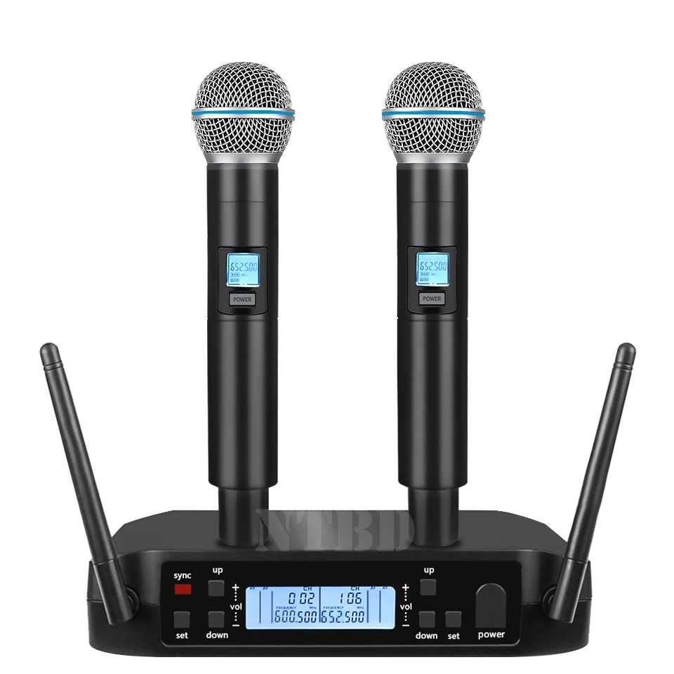 Stage-Performance-Karaoke-600-699MHz-UHF-Profressional-Dual-Wireless ...