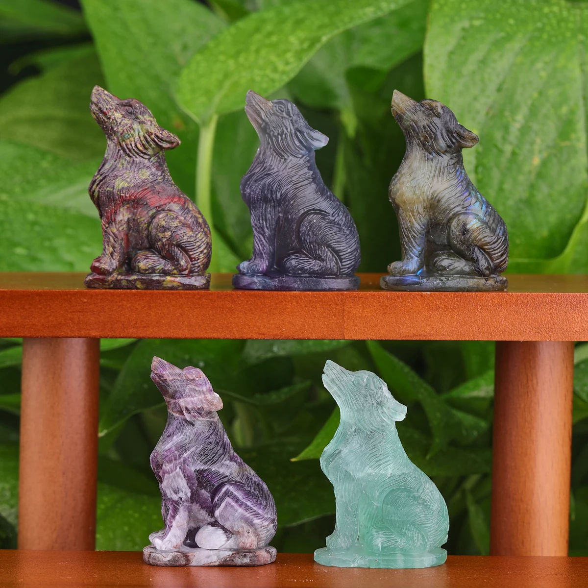 Gemstone Wolf Mineral Crystal Quartz 2 Inches Elf Animal Crafts ...