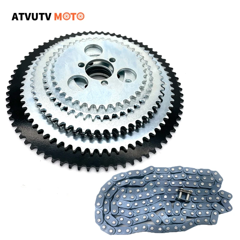 T8F 38T 44T 54T 64T 74T Rear Chain Sprocket T8F 136link Chain 26mm 29mm ...