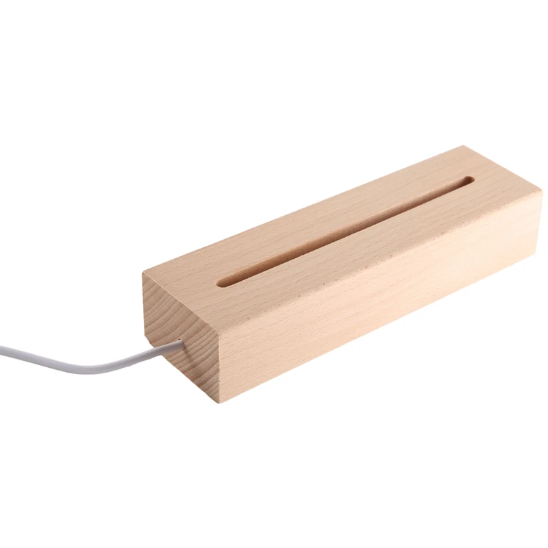 4Pcs-Wooden-LED-Rectangle-Light-Base-Wood-Display-Base-Pedestal-Light ...