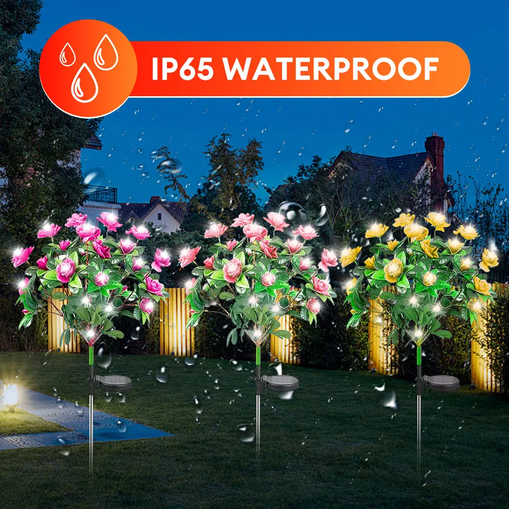 1Pcs-LED-Solar-Azalea-Flowers-Light-Outdoor-Waterproof-Garden-Landscape ...