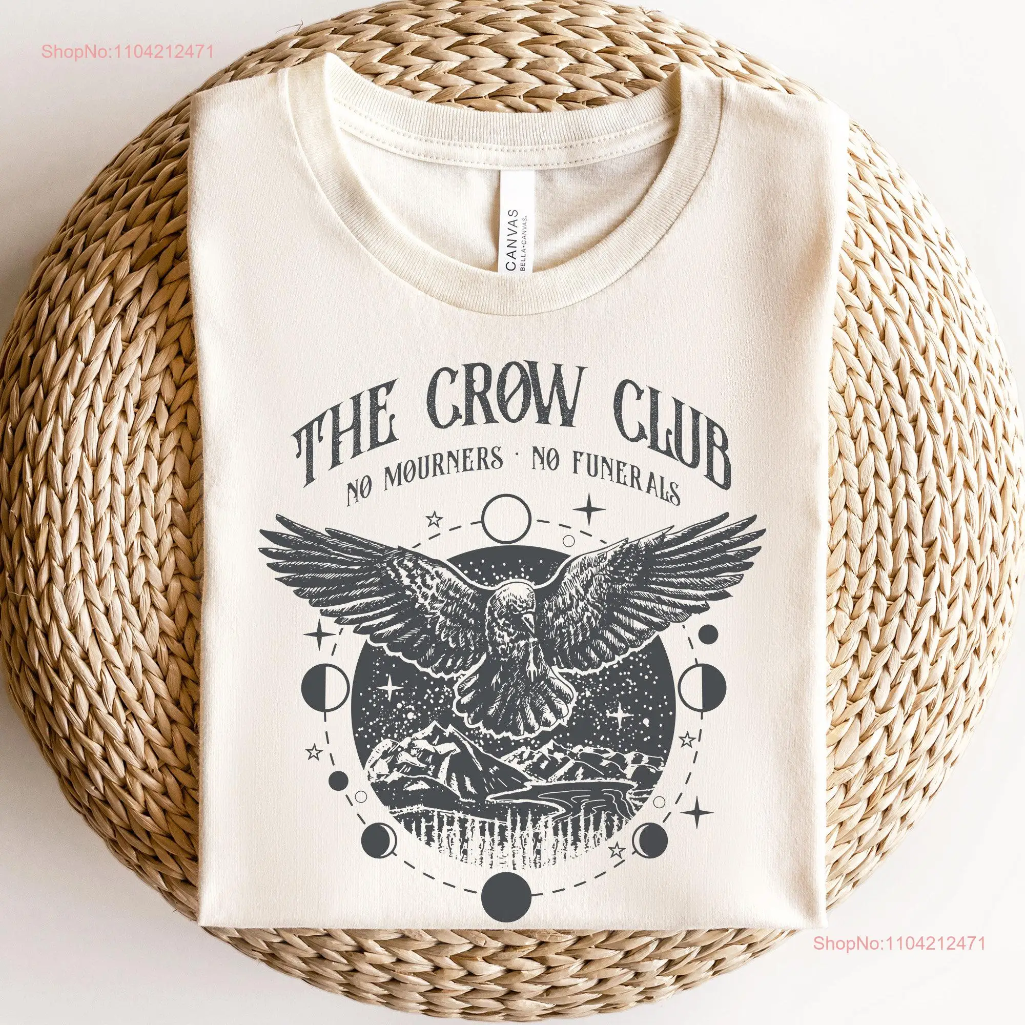 Six-of-crows-shirt-No-mourners-merch-Ketterdam-crow-club-Kaz-Brekker ...