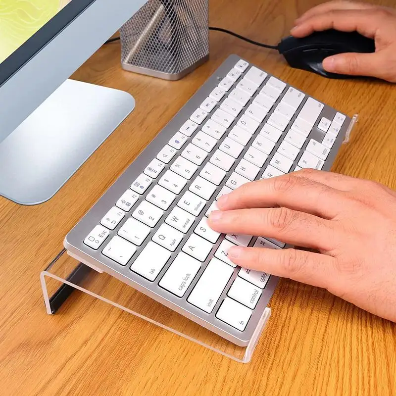 Tilted-Computer-Keyboard-Stand-Anti-Slip-Ergonomic-Typing-Space-Saving ...