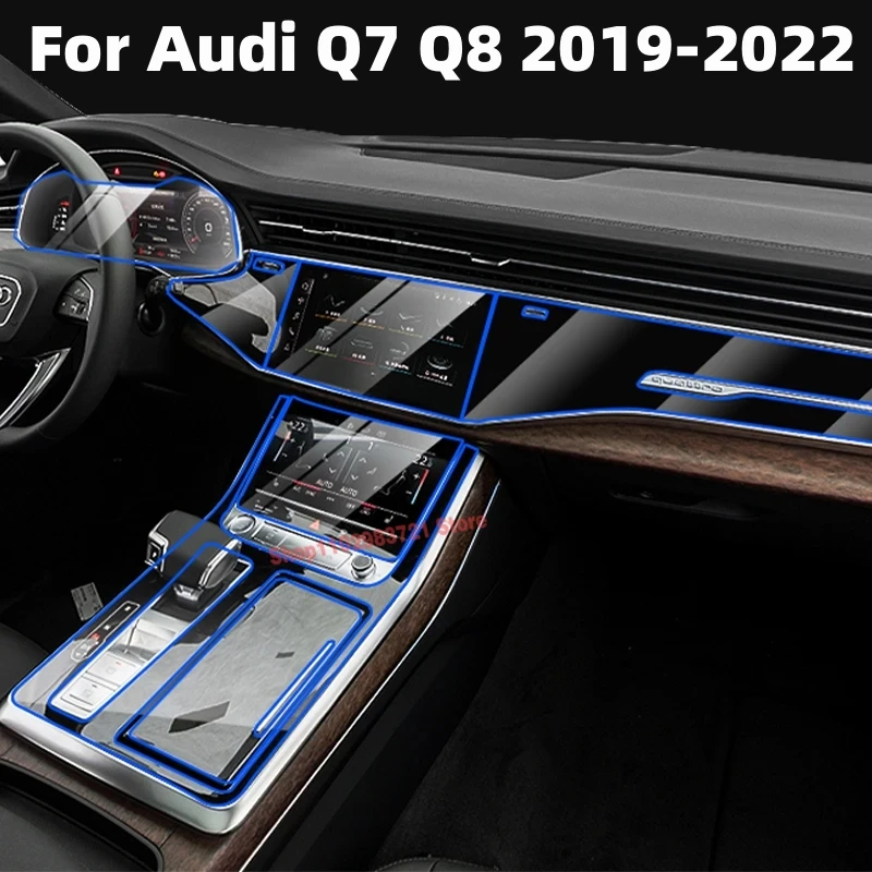 Tpu-Transparent-Film-for-Audi-Q7-Q8-2019-2022-Car-Interior-Stickers ...