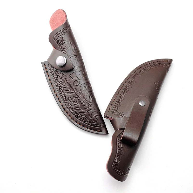 1pc Split Leather Material Outdoor Portable Small Straight Knife Sheath ...
