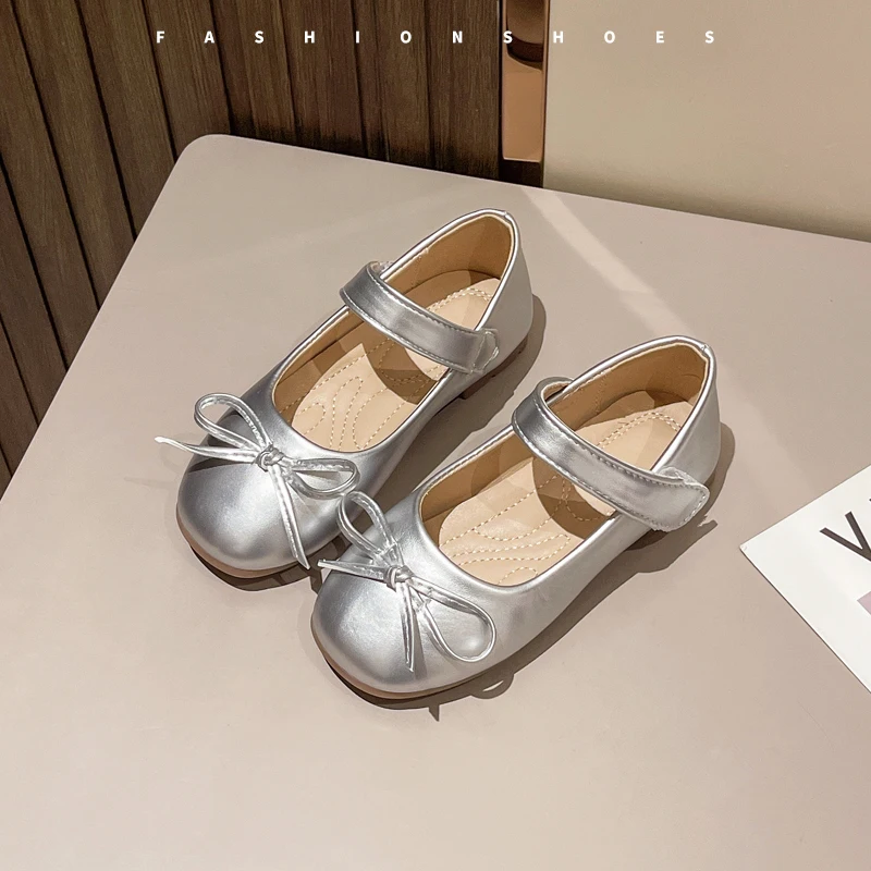 Baby-Girls-Leather-Shoes-for-Wedding-Party-Stage-Flats-with-Bow-knot ...