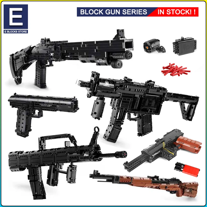 WW2-Military-Assembled-Building-Blocks-Bricks-Guns-Series-Model-MOC ...