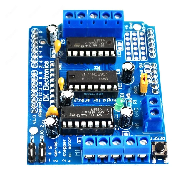 Motor Shield L293D Driver Ponte H Para Arduino Curso De, 56% OFF