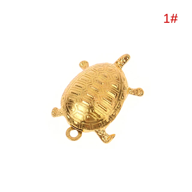 1PC Feng Shui Golden Turtle Pendant Money LUCKY Fortune Wealth Chinese ...