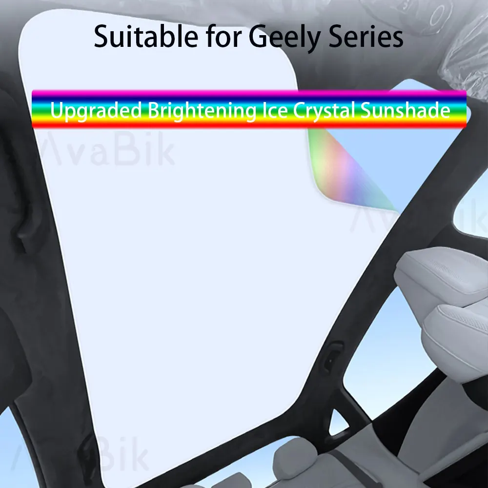 For Geely Series Colorful Ice Crystal Car Roof Sunshade Skylight Blind ...