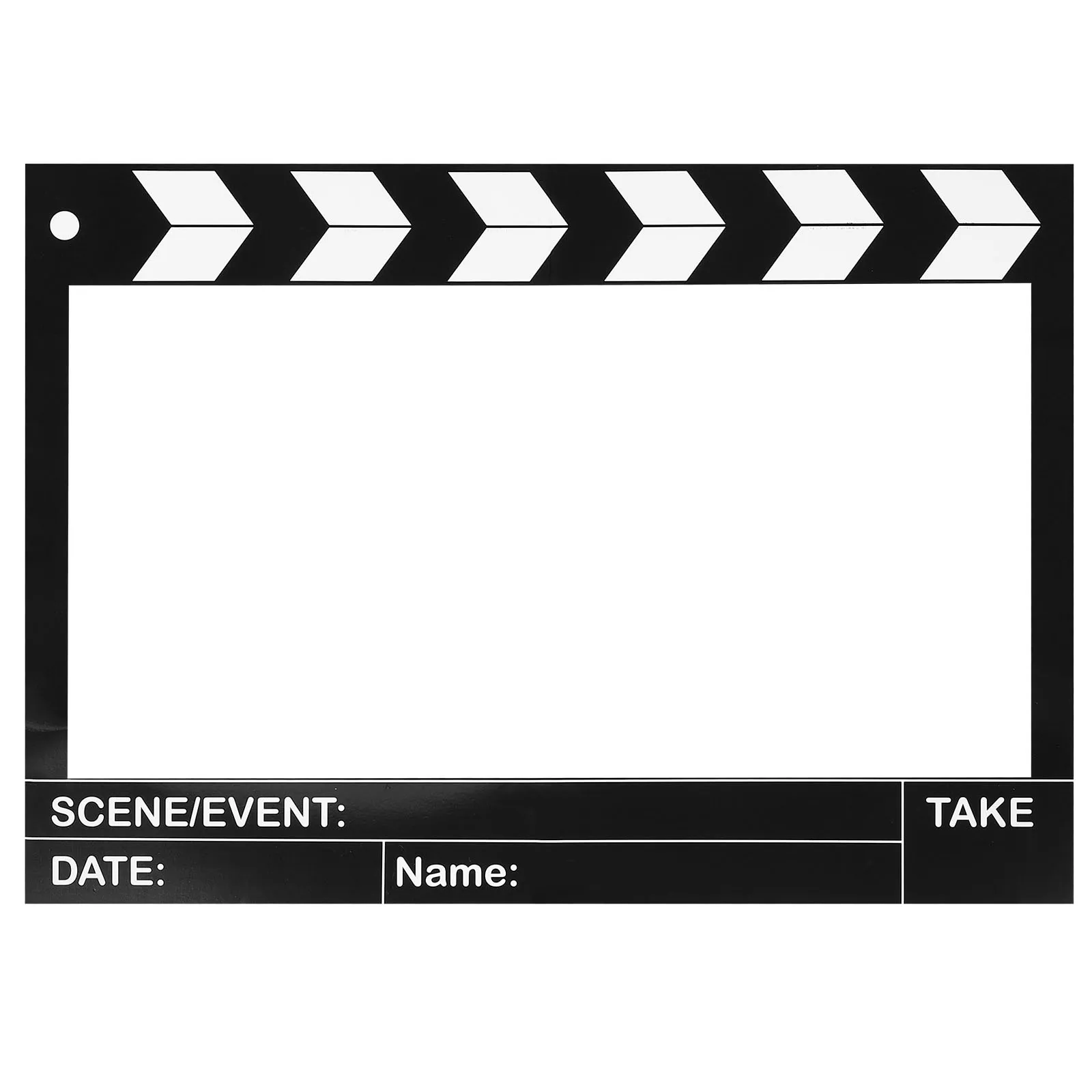 Clapboard Photo Frame Movie Night Photo Booth Prop Classic Black White ...