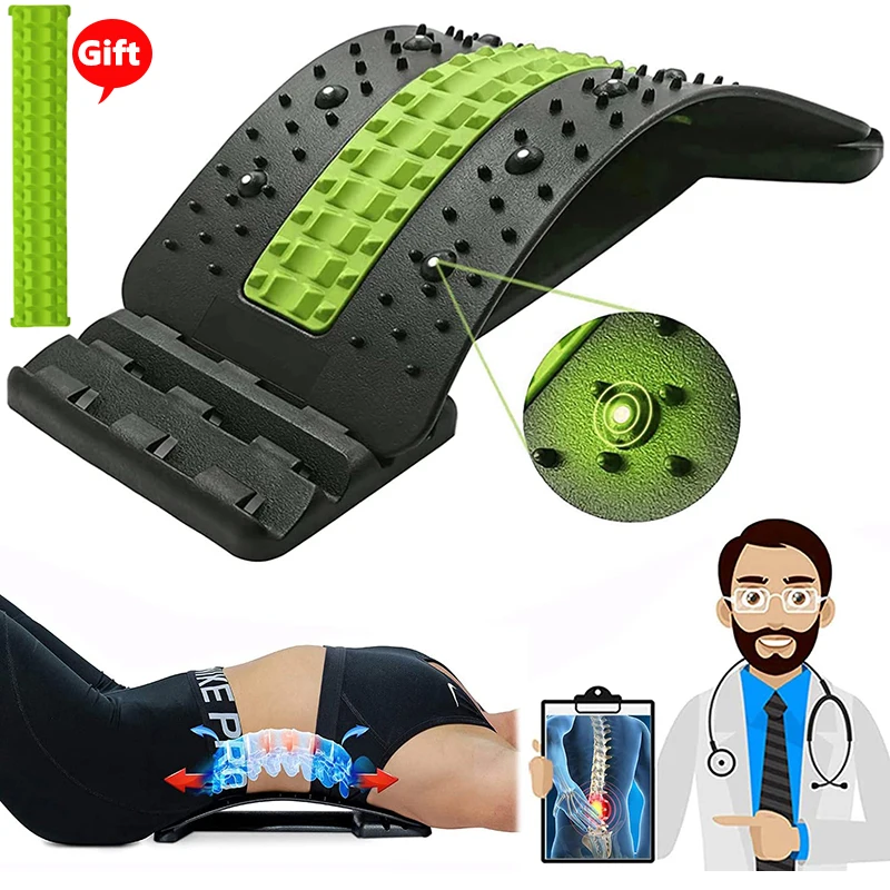 4-Level-Back-Massager-Magnetic-Therapy-Back-Stretcher-Neck-Stretch ...