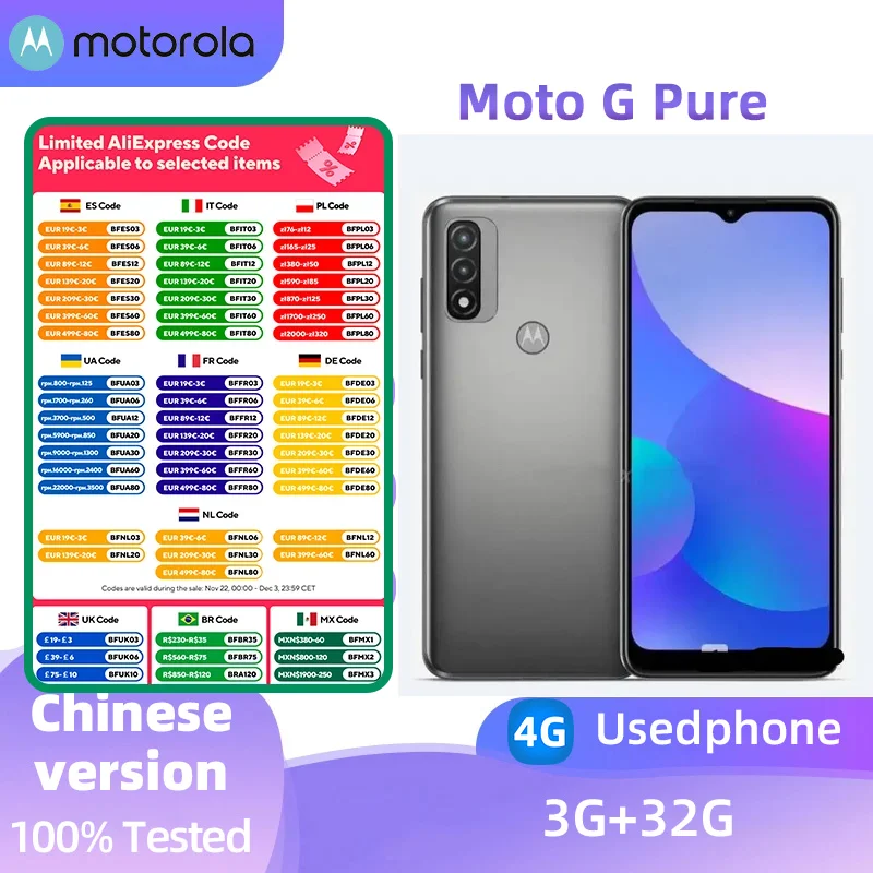 Motorola-Moto-G-Pure-XT2163-4g-SmartPhone-MTK-Helio-G25-6-5-inch-Screen ...