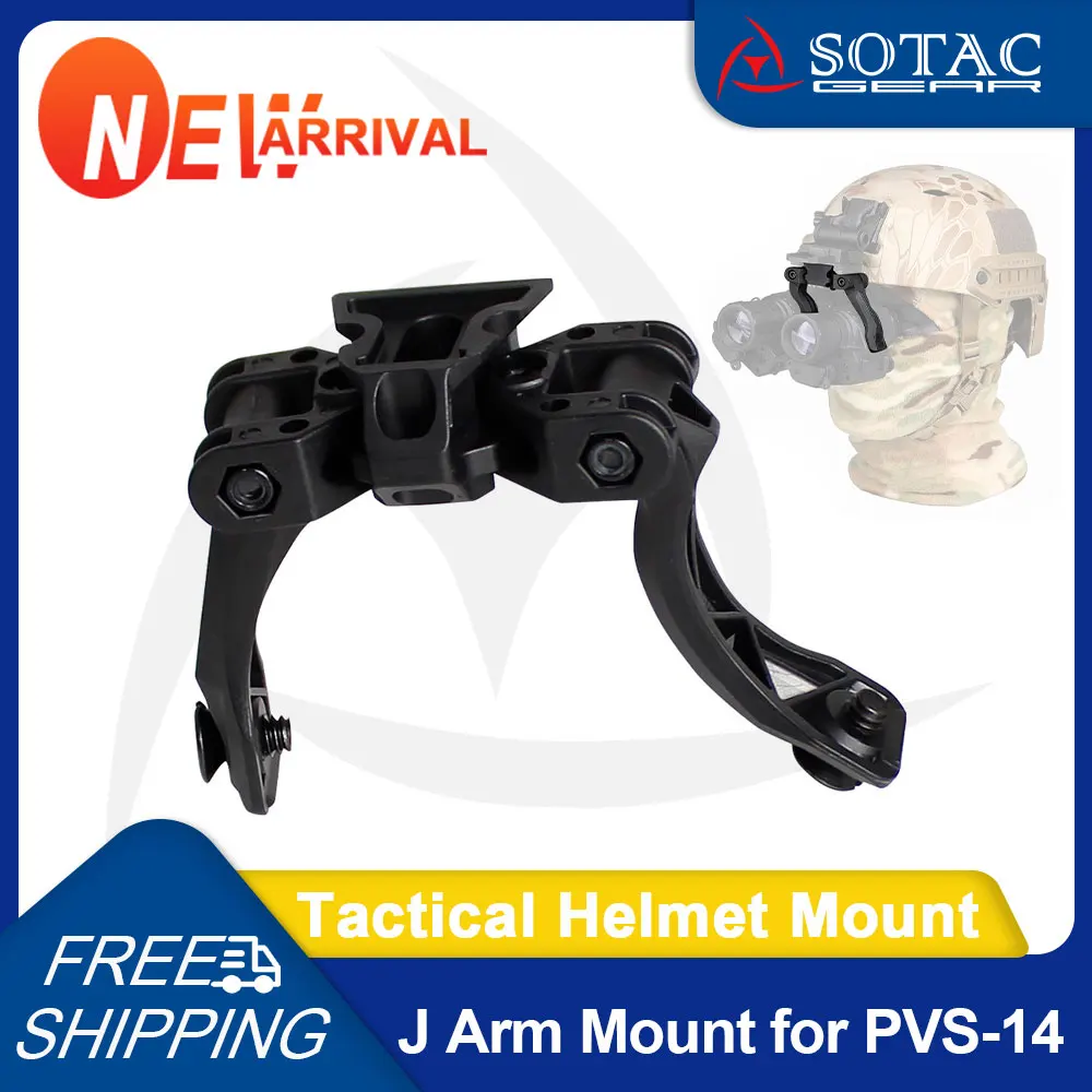 SOTAC-GEAR-Tactical-J-Arm-Mount-Helmet-Mount-for-Dual-AN-PVS-14-Night ...