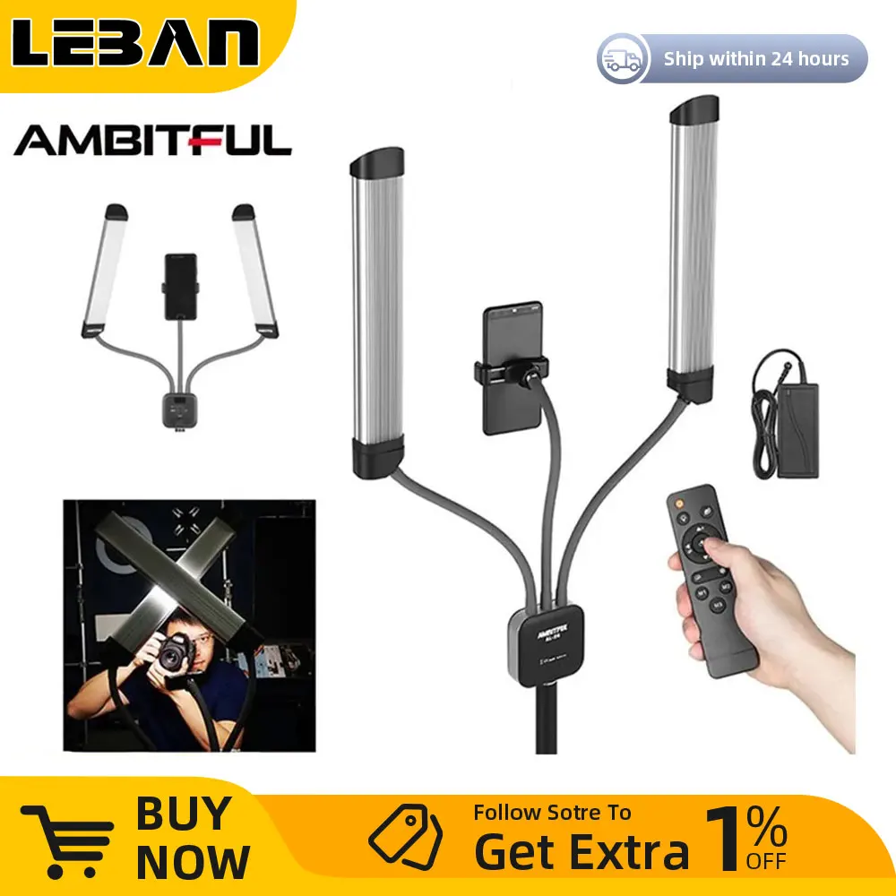 AMBITFUL-AL-20-3000K-6000K-40W-Double-Arms-Fill-LED-Light-Long-Strips ...