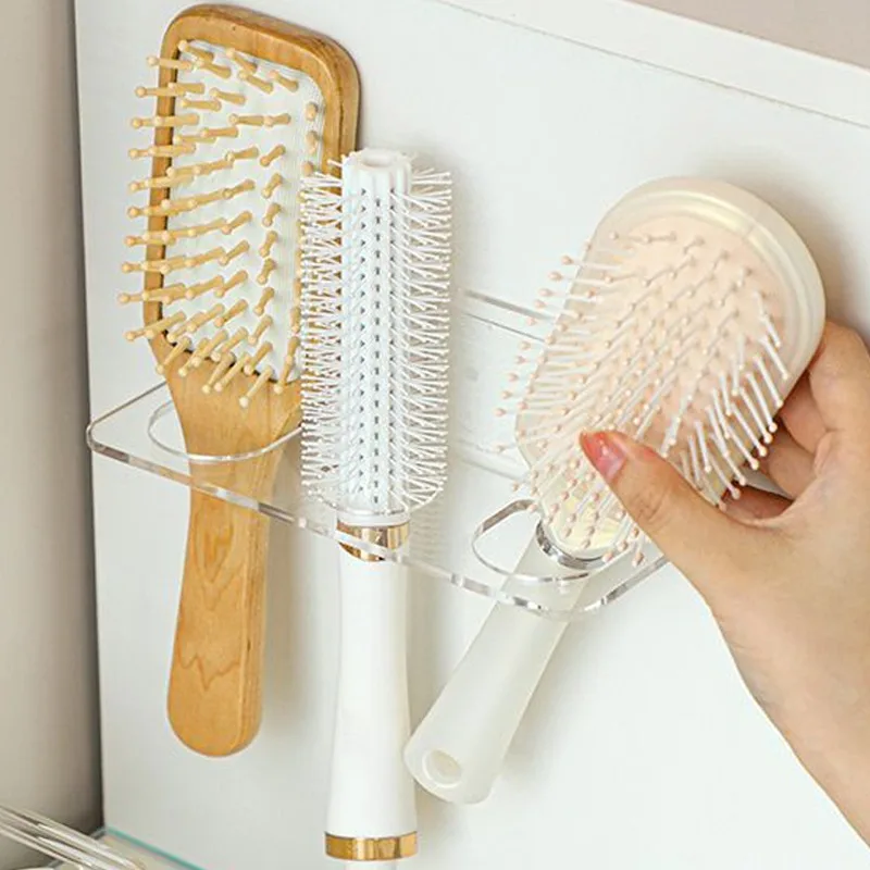 Wall-Mounted-Comb-Storage-Rack-Bathroom-Hair-Brushes-Holder-Household ...