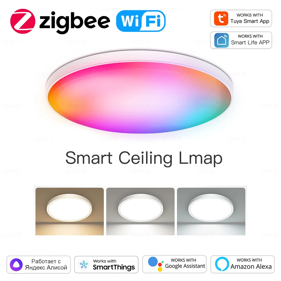 Tuya-WiFi-Zigbee-Smart-Ceiling-Lamp-RGBCW-Round-LED-Ceiling-Light ...