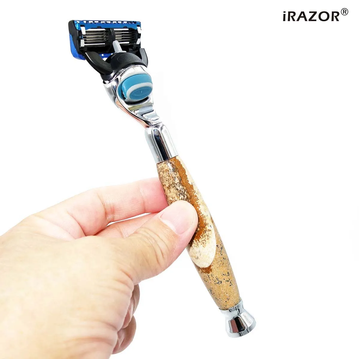 iRAZOR-Pure-Stone-Manual-Men-s-Fusion-5-Layers-Safety-Razor-Barber-Face ...