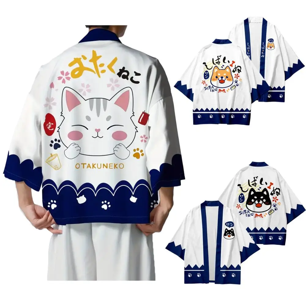 Cute-Puppy-Pattern-Japanese-Kimono-Cardigan-for-Men-and-Women-Universal ...