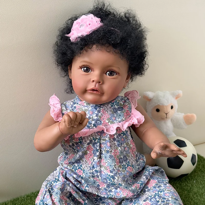 Sue-Sue-artesanal-em-pele-escura-para-crian-a-boneca-Baby-Girl-afro ...