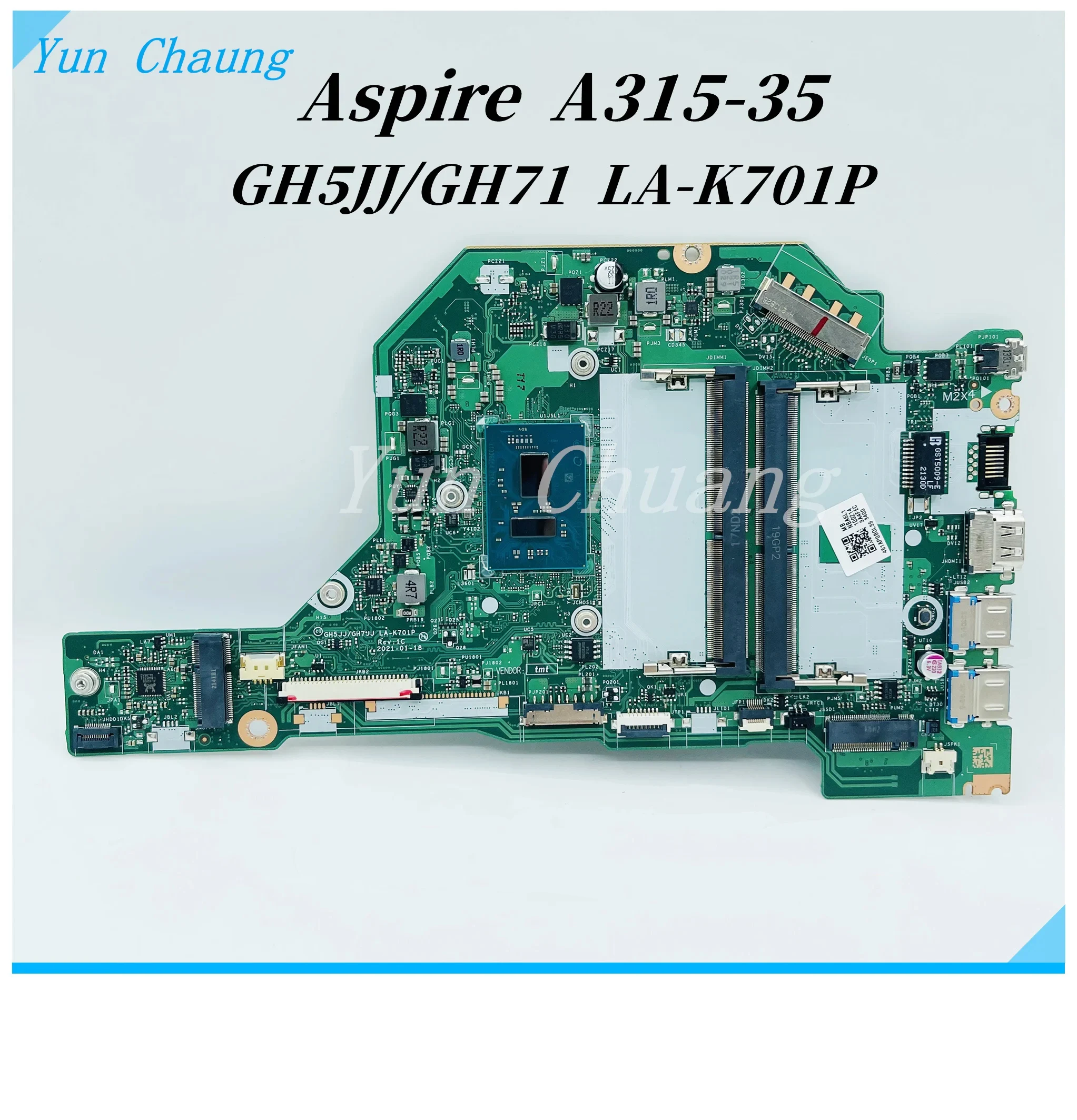 NBA6L11002-GH5JJ-GH711-LA-K701P-Mainboard-For-Acer-Aspire-A315-35-A115 ...