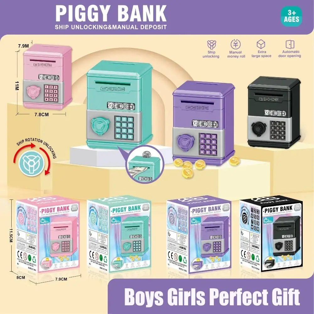 New Password Children's Toy Piggy Bank Mini ATM Cash Saving Money Box ...