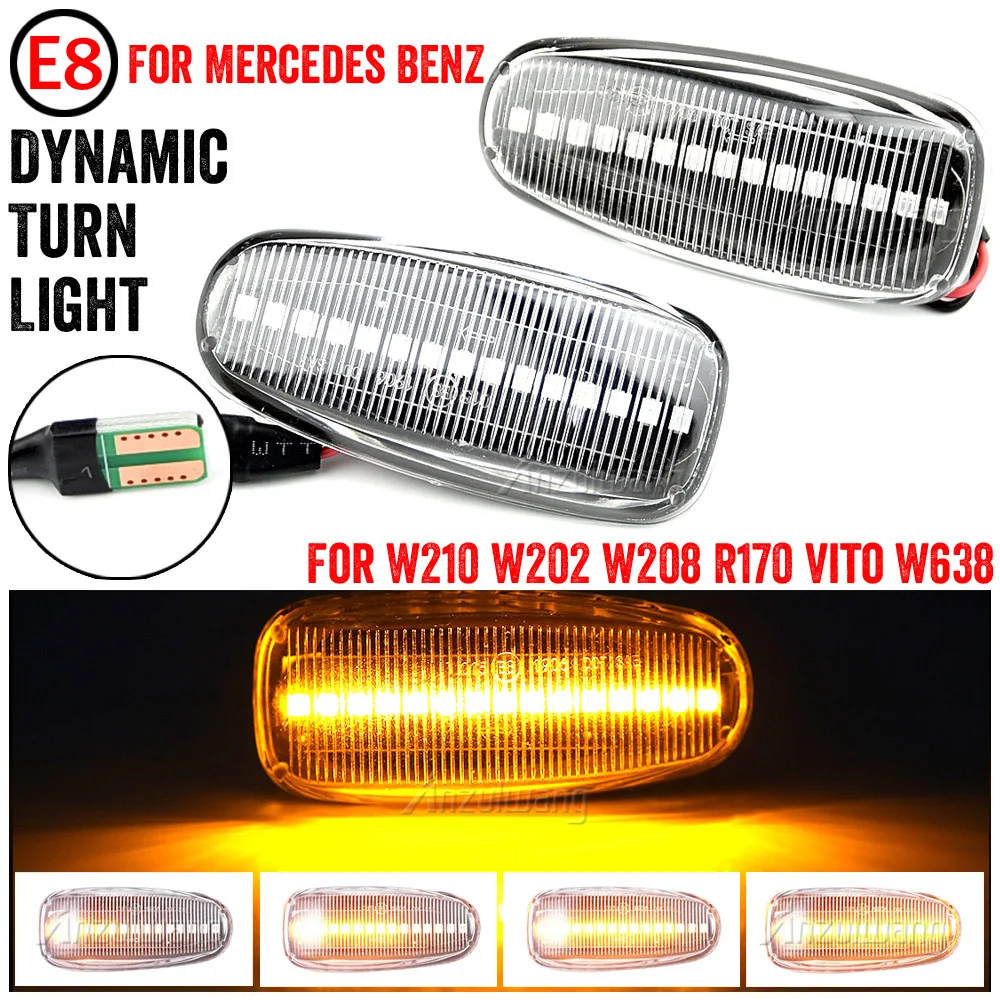 For Mercedes BENZ Side Marker Turn Signal Indicator Led Dynamic Light ...