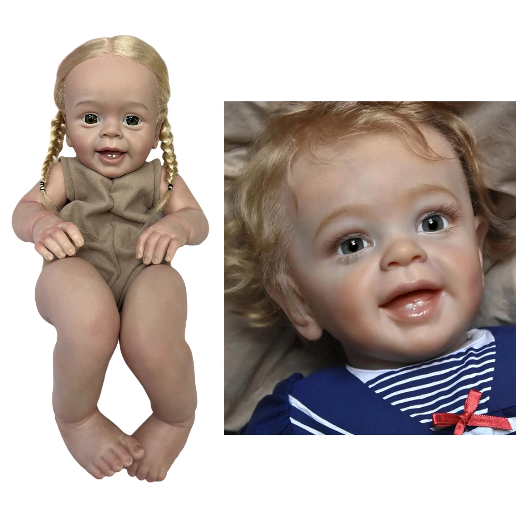 Yannik Reborn Doll Kits Painted 55cm Bebe Reborn DIY Vinyl Bebe Kits ...