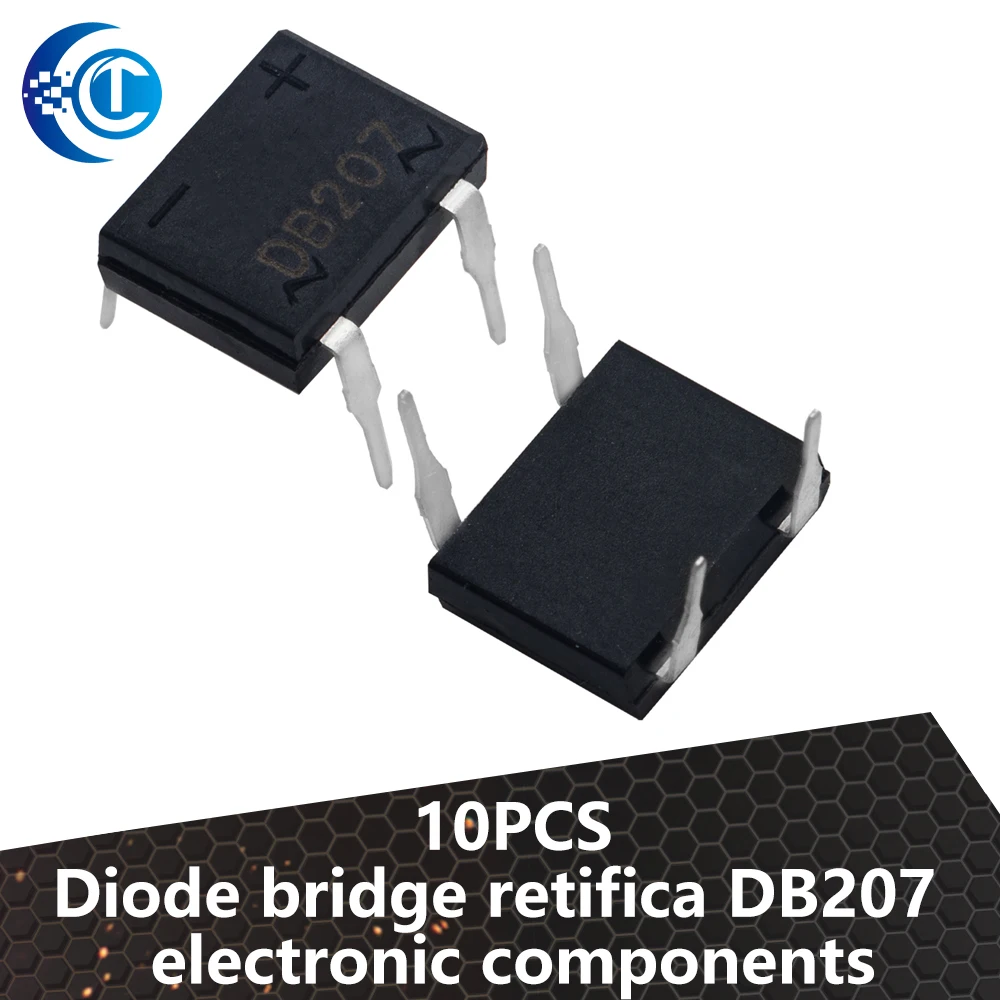 10pcs/lot diode bridge retifica DB207 DIP-4 DB207S DIP4 2A 1000V power ...