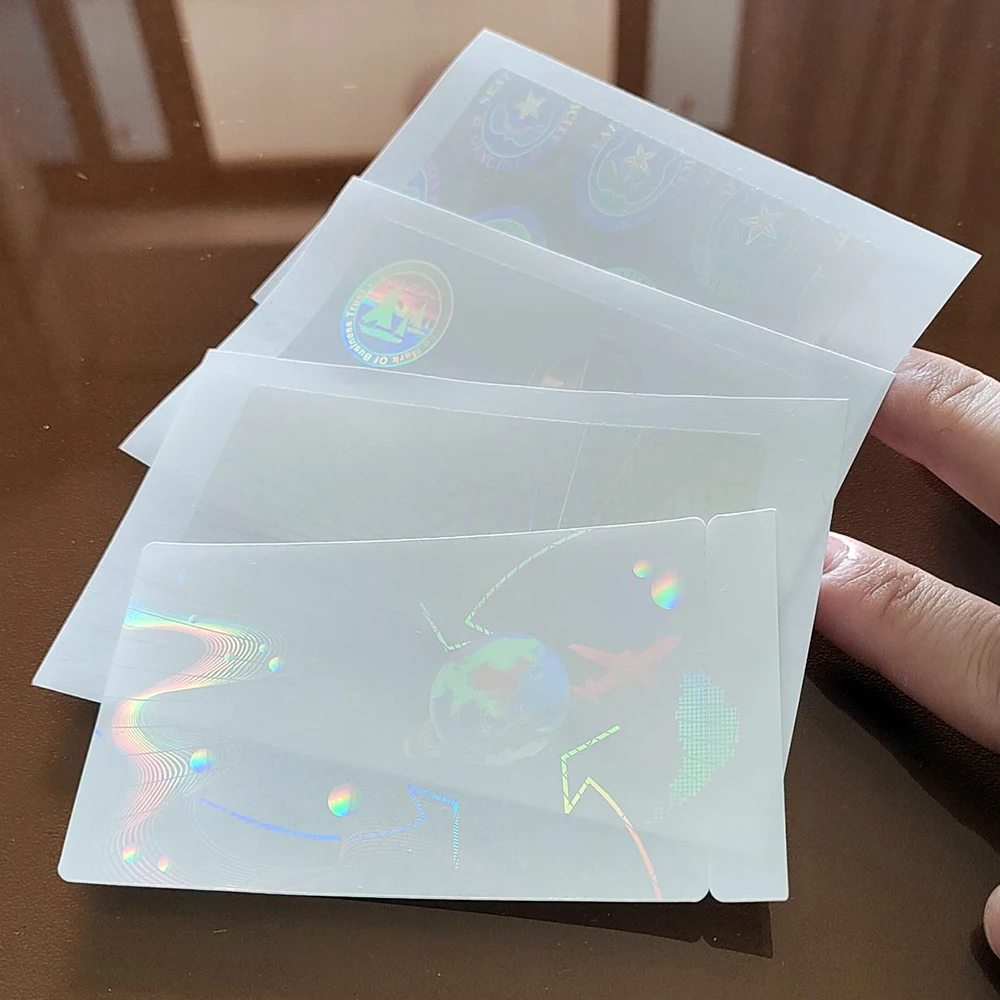 10pcs-84x52mm-Transparent-Hologram-Decoration-Sticker-Waterproof-Tear ...