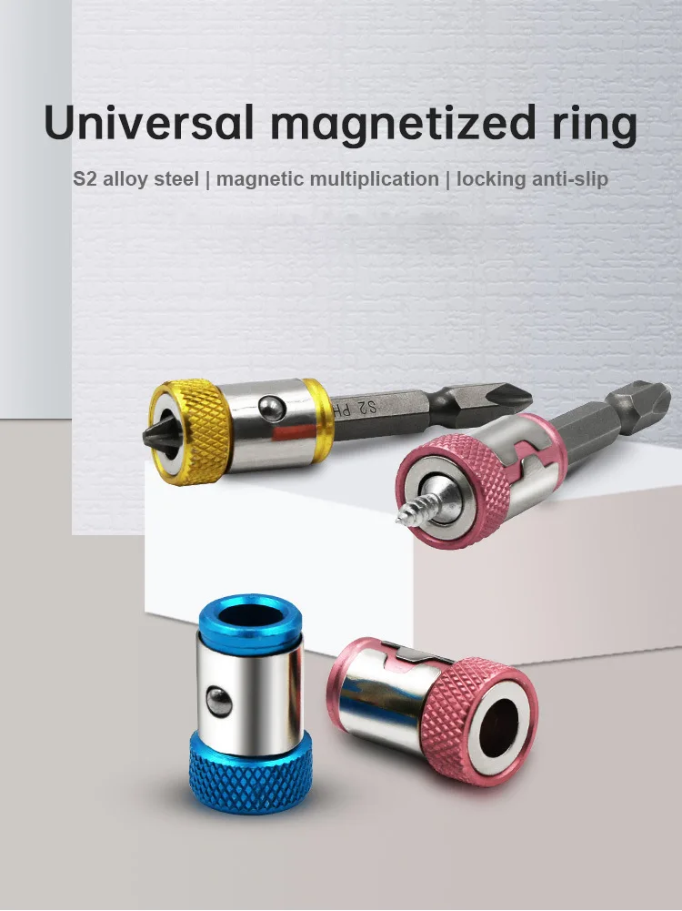 3PCS Magnetic Bit Holder Alloy Electric Magnetic Ring Screwdriver Bit ...