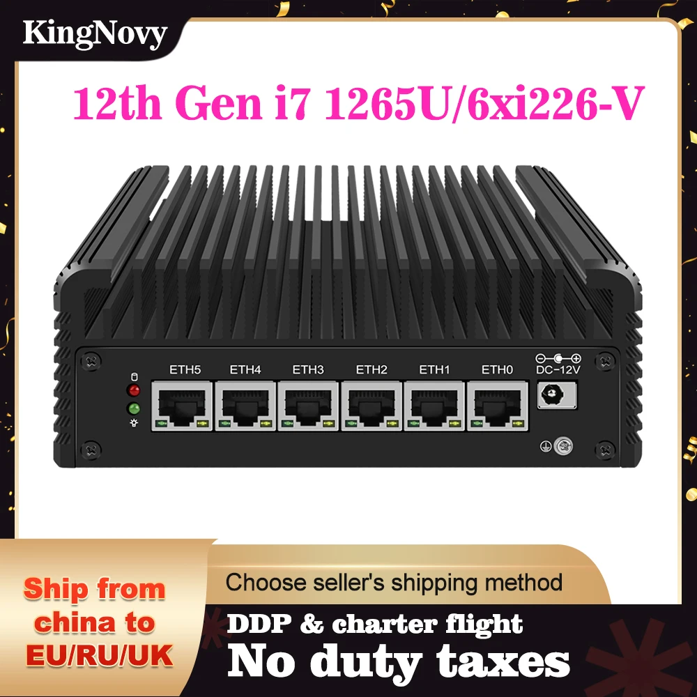 2023 New 12th Gen Alder Lake 2.5g Soft Router Intel I7 1265u I5 1235u ...