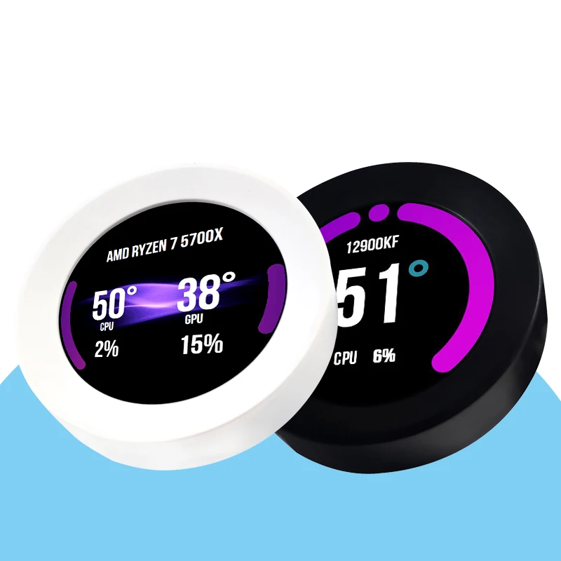 Round-Screen-Display-Din-mico-DIY-Circle-Monitor-Water-Cooling-CPU ...