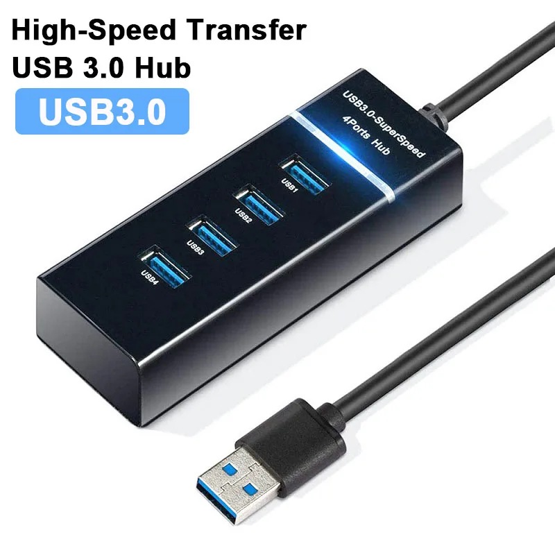 Smehoart-USB3-0-Hub-4-Ports-High-Speed-Multi-Splitter-USB-Adapter ...