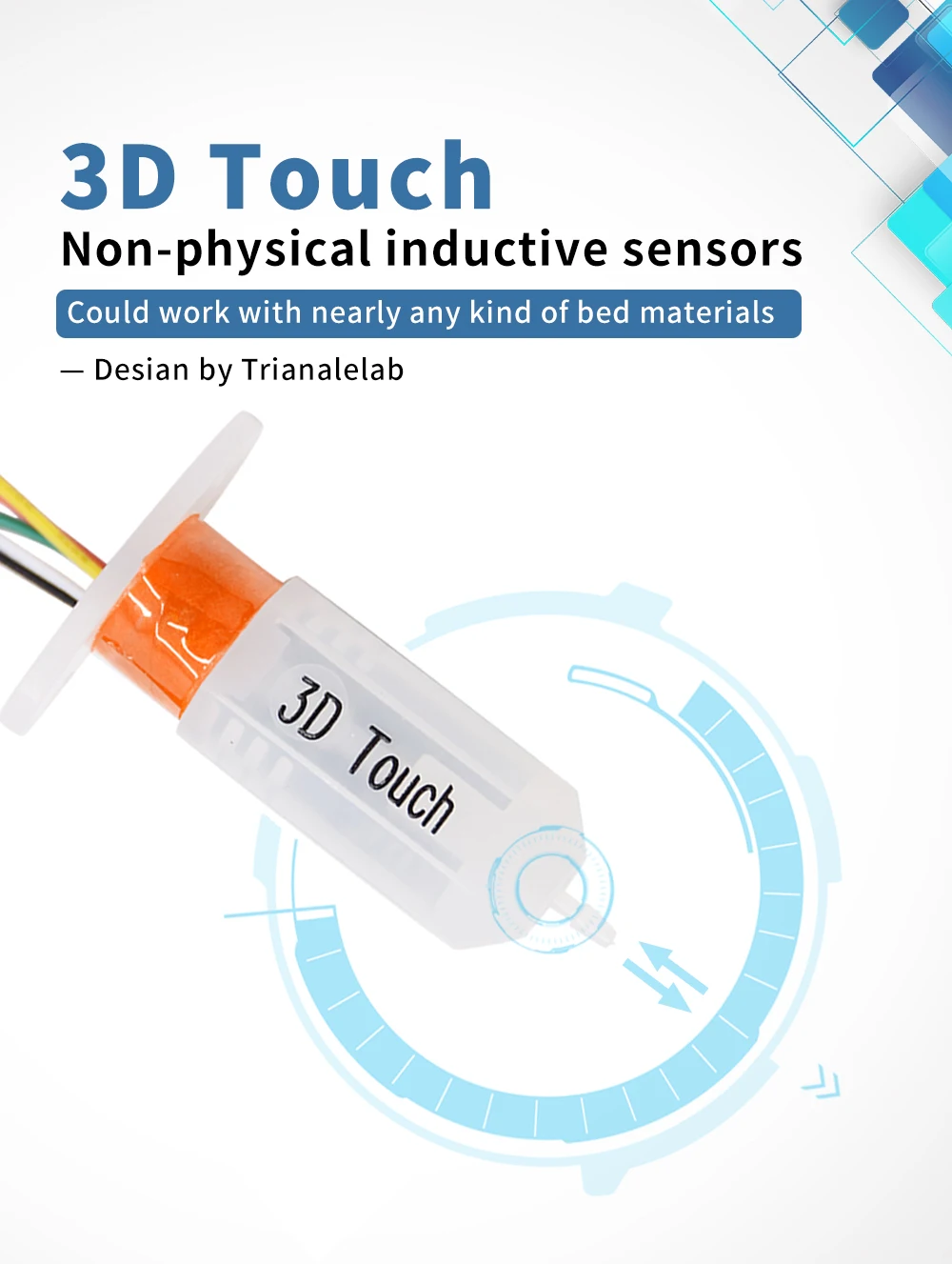 Capteur tactile 3D automatique BL Touch,pour Reprap MK8,Ender 3 Pro,Ender 5,Anet A8 Tevo- Type B ...