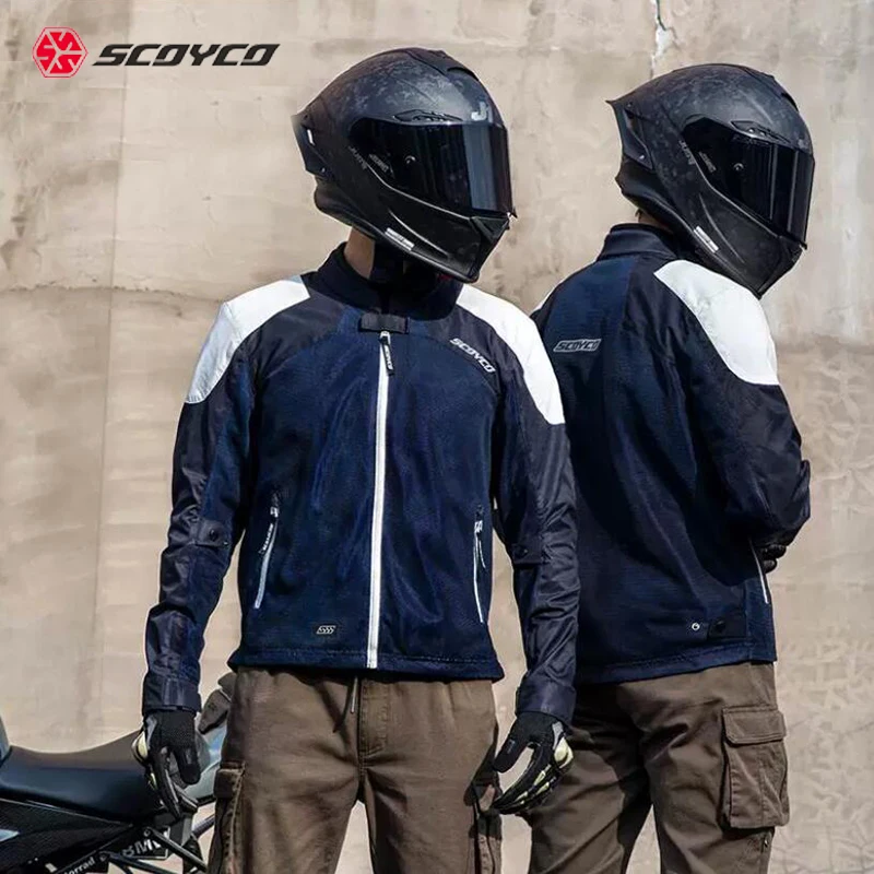 SCOYCO Men's Motorcycle Jacket Spring Summer Biker Jacket Leisure ...