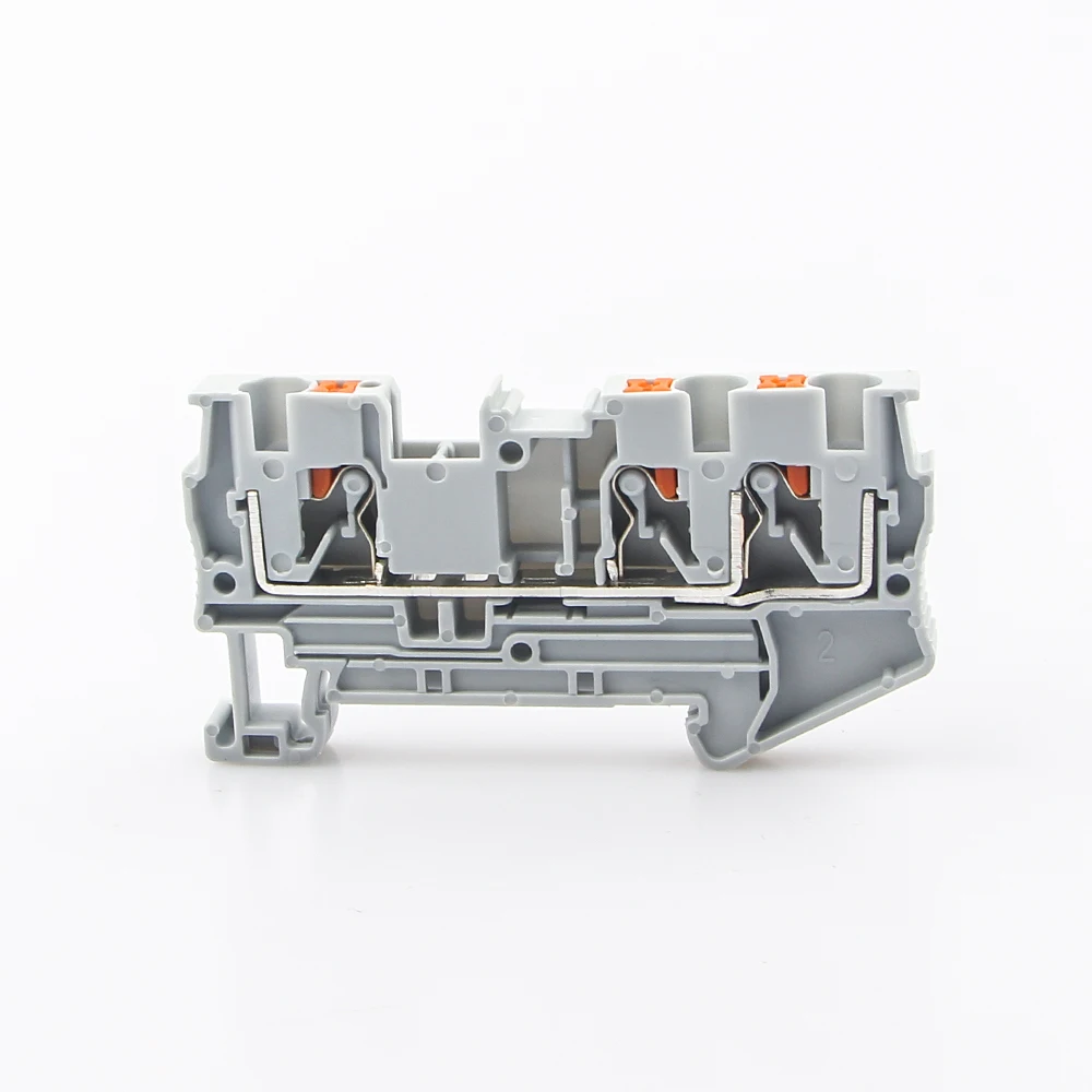 Terminal Block Din Rail Mount PT 4-Twin Conductors Push In, 54% OFF