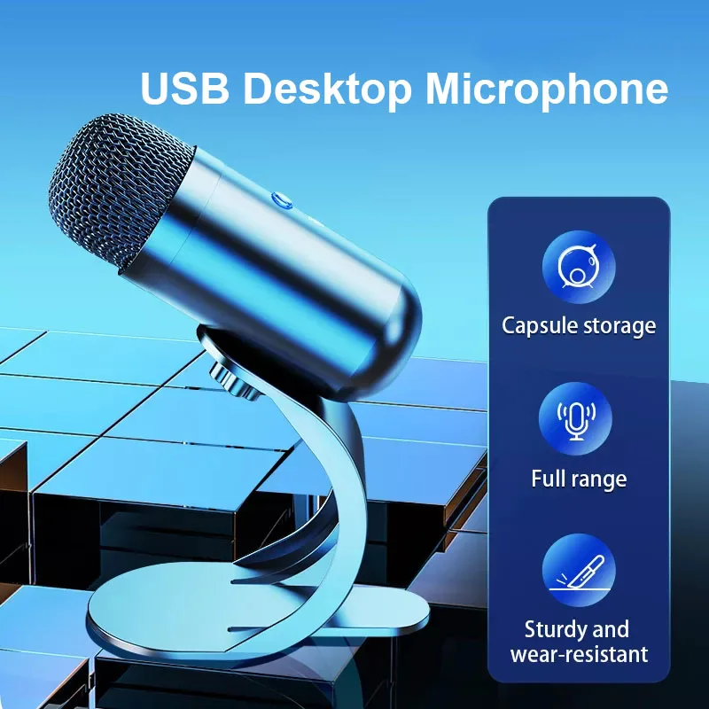 USB-Dynamic-Mircophone-Professional-Condenser-Wired-Desktop-Mic-for ...