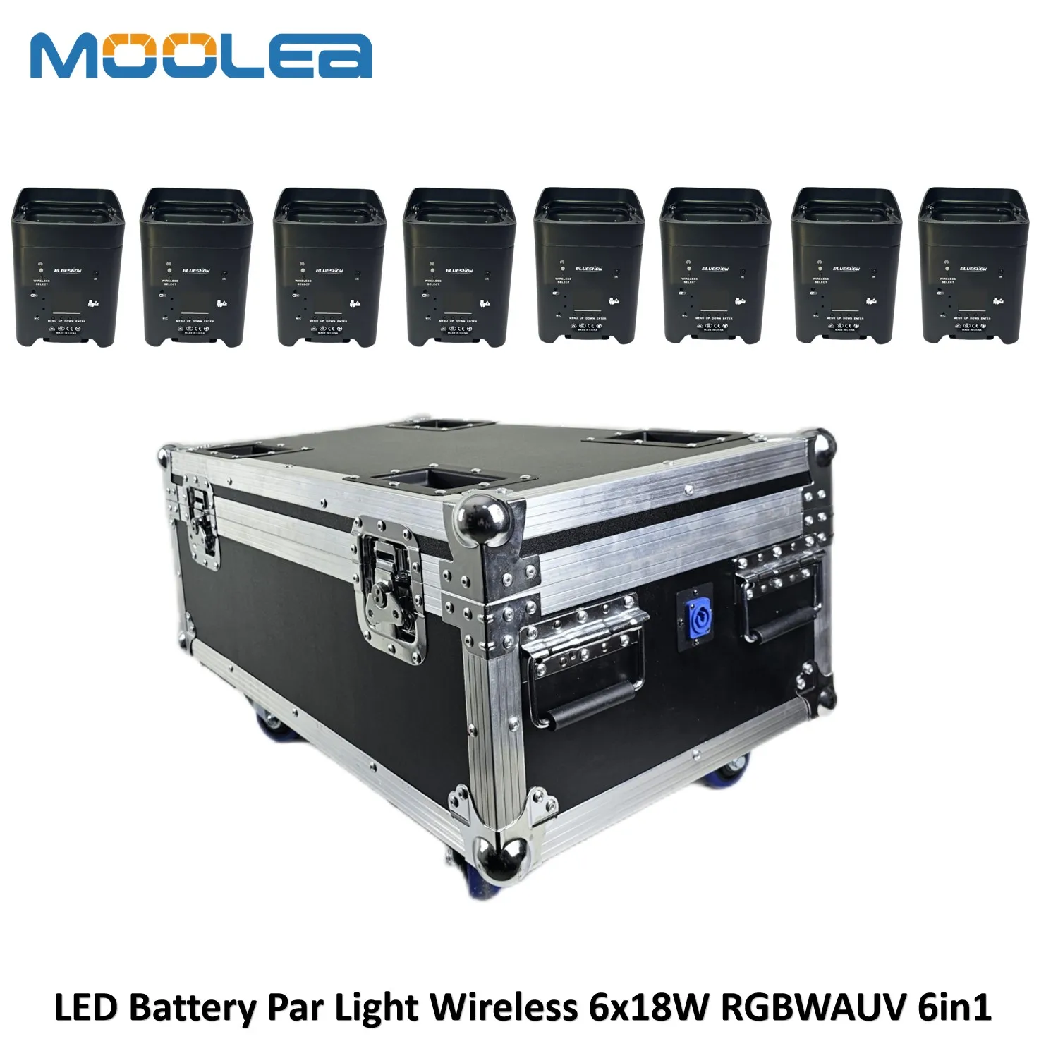 1-24-Lights-With-Case-Battery-Par-Can-LED-Uplight-6x18w-RGBWAUV-Led ...