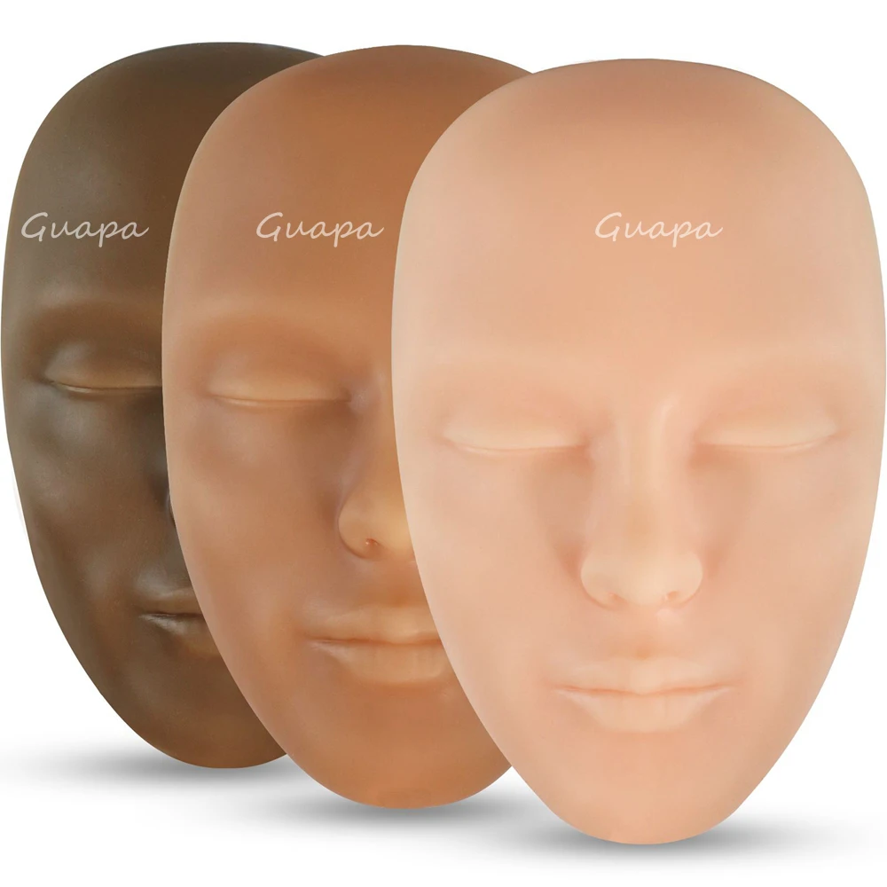 Premium Realistic Full Face Silicone Practice Skin Tattoo Microblading ...