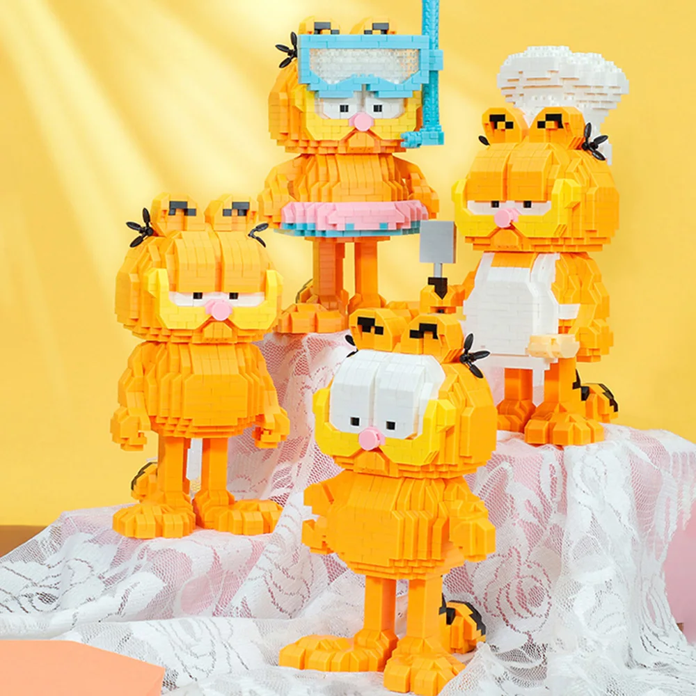 Balody-Mini-Blocks-Cartoon-Yellow-Cat-Anime-Building-Blocks-Pet-Figures ...