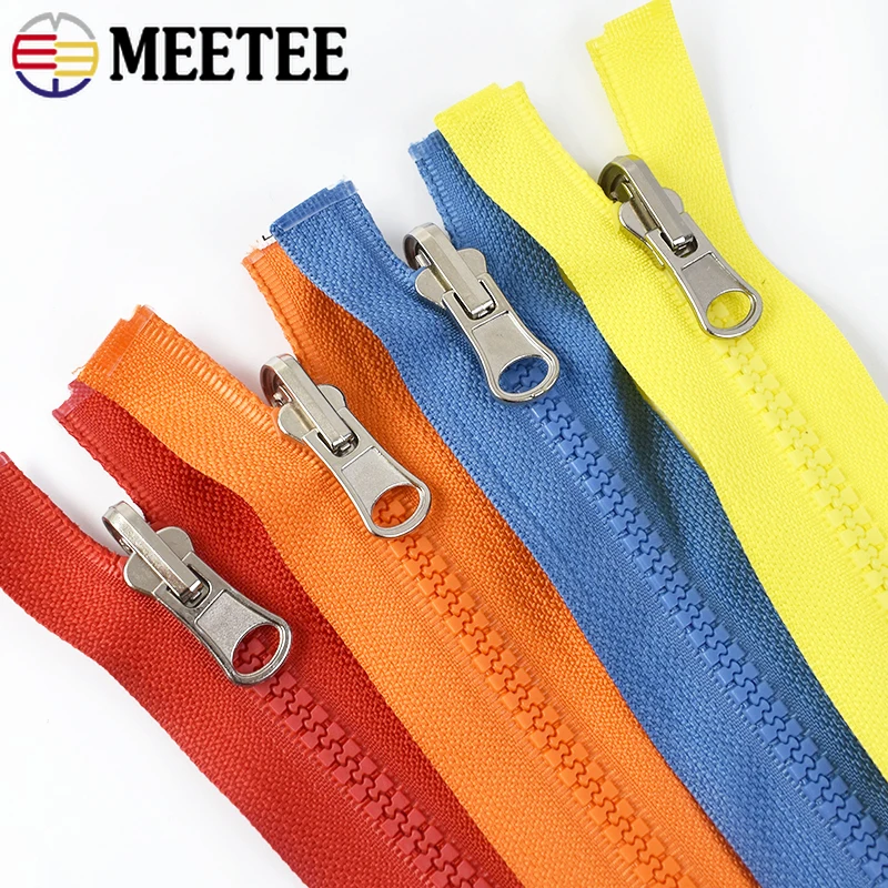 Meetee-2-5Pcs-70cm-5-Resin-Zipper-Metal-Rotary-Slider-Open-End-Zippers ...