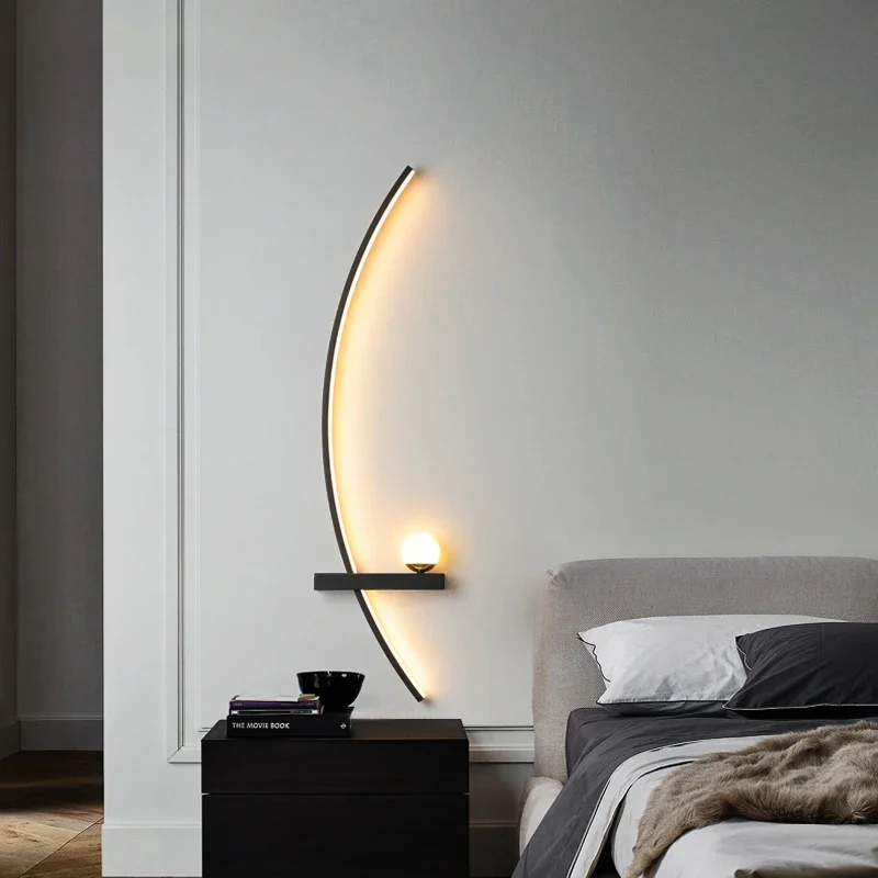 Lampada-da-parete-a-LED-nordica-applique-da-parete-a-strisce-per-camera ...