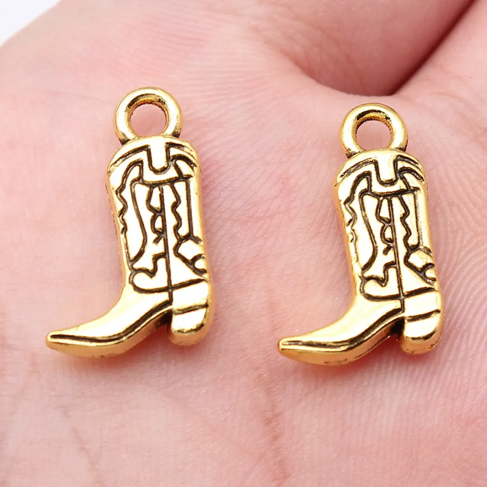 Vintage-Jewelry-Double-Sided-Cowboy-Boots-Charms-Wholesale-Accessories ...