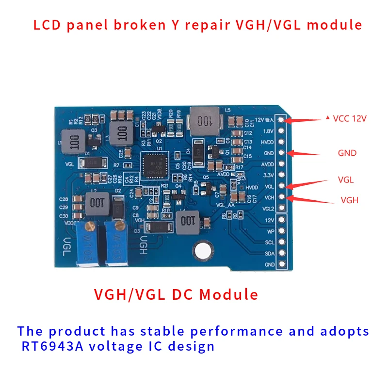 vgh-vgl-DC-module-repair-LCD-panel-broken-Y-color-abnormal-horizontal ...