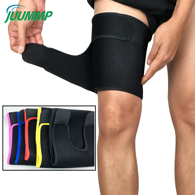 1Pcs-Thigh-Support-Brace-Adjustable-Compression-Thigh-Sleeve-with-Non ...