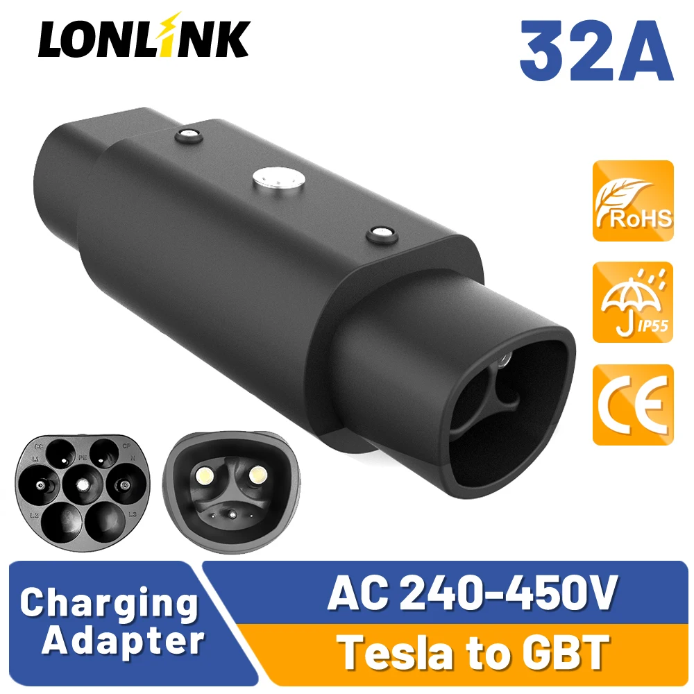 LONLINK-Tesla-To-GBT-Adapter-New-Energy-Electric-Vehicle-Charging-Gun ...